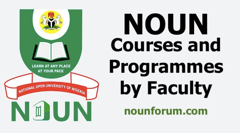 Complete List of NOUN Courses and Programmes by Faculty